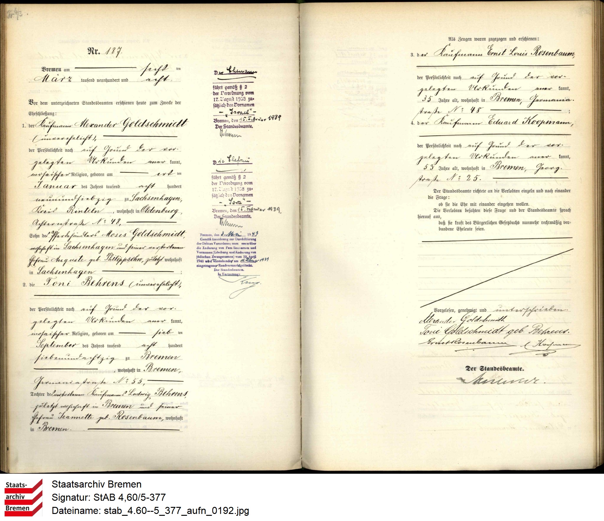 Toni (Behrens) Goldschmidt (1887-1942) | WikiTree FREE Family Tree