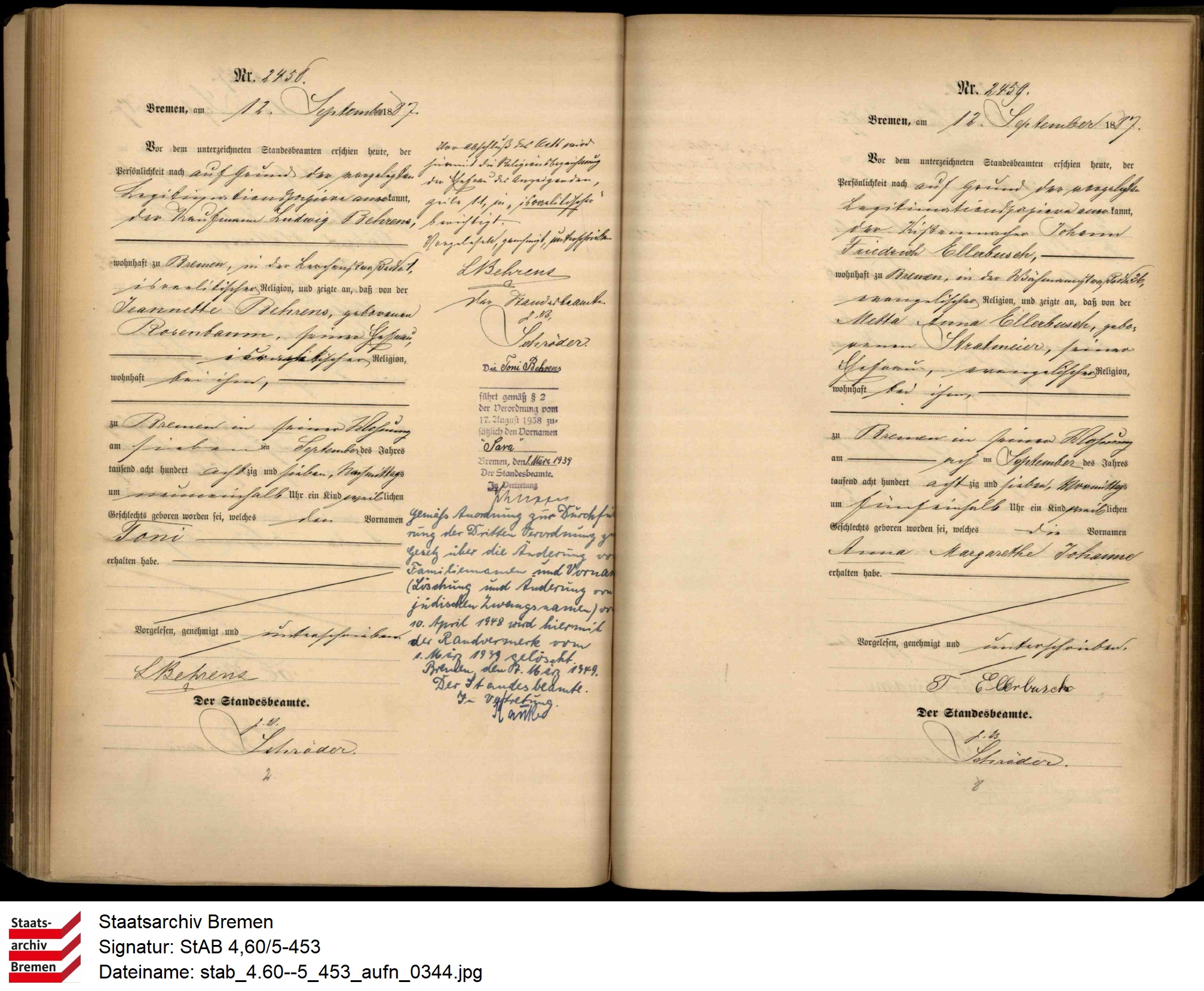 Toni (Behrens) Goldschmidt (1887-1942) | WikiTree FREE Family Tree